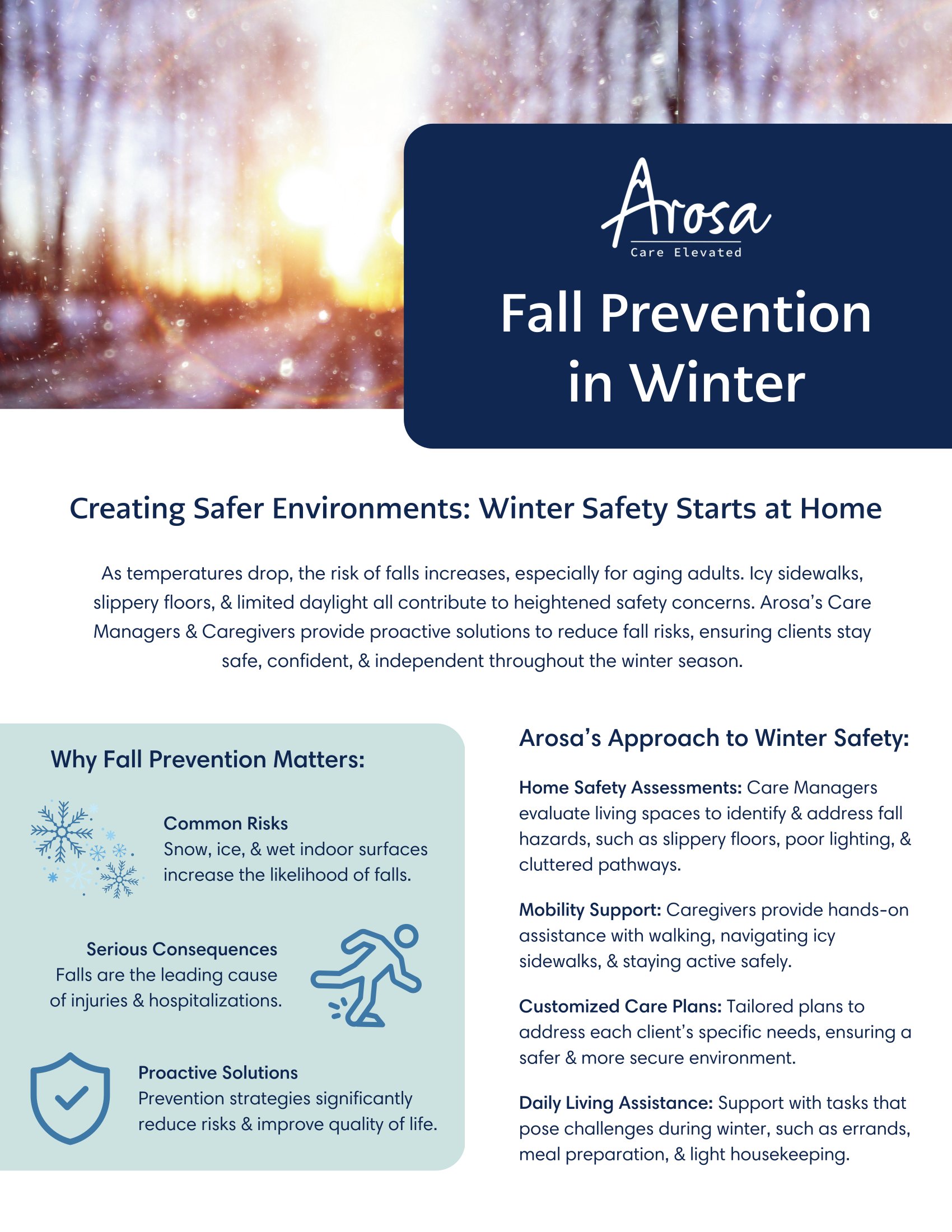 Preventing Falls in Winter: A Comprehensive Care Approach | Arosa